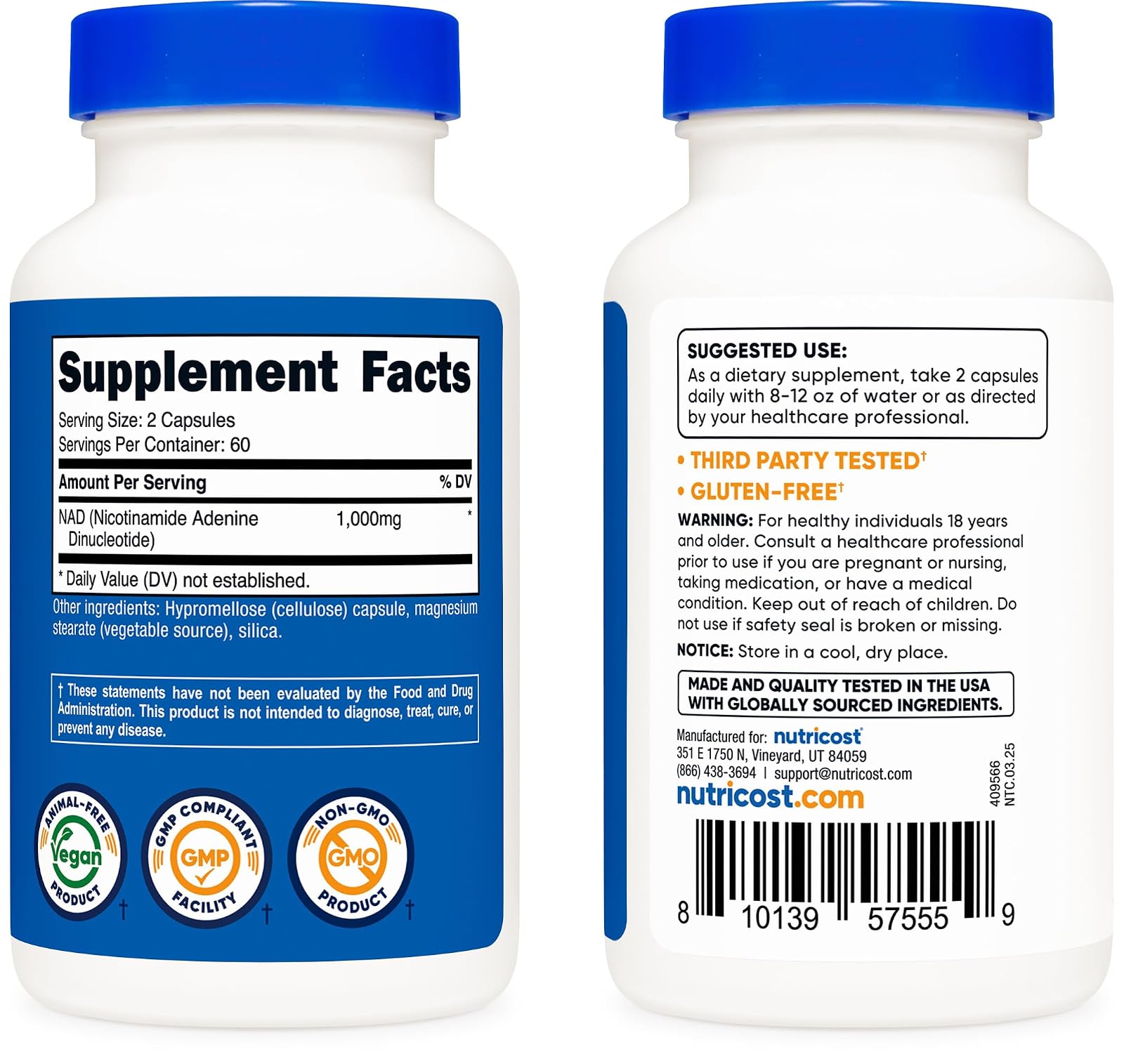 Nutricost NMN and NAD+ blend