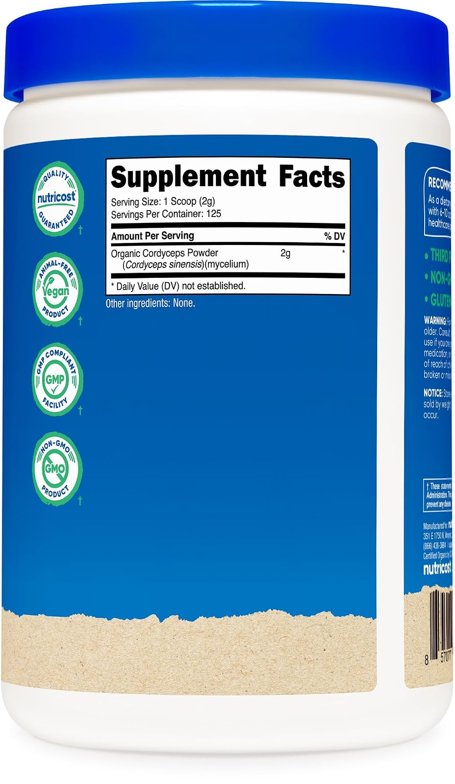 Nutricost organic cordyceps for immune support