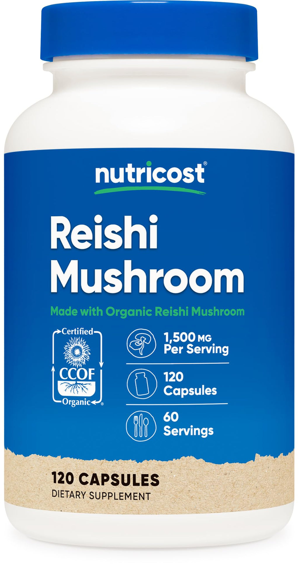 Nutricost organic reishi mushroom capsules