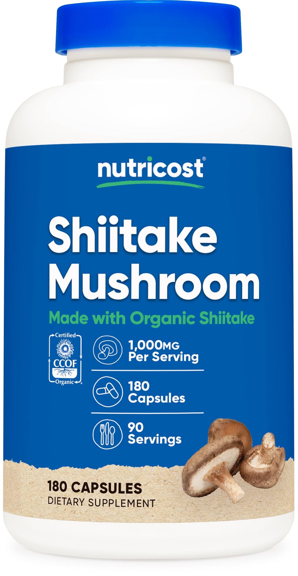 Nutricost organic shiitake mushroom capsules
