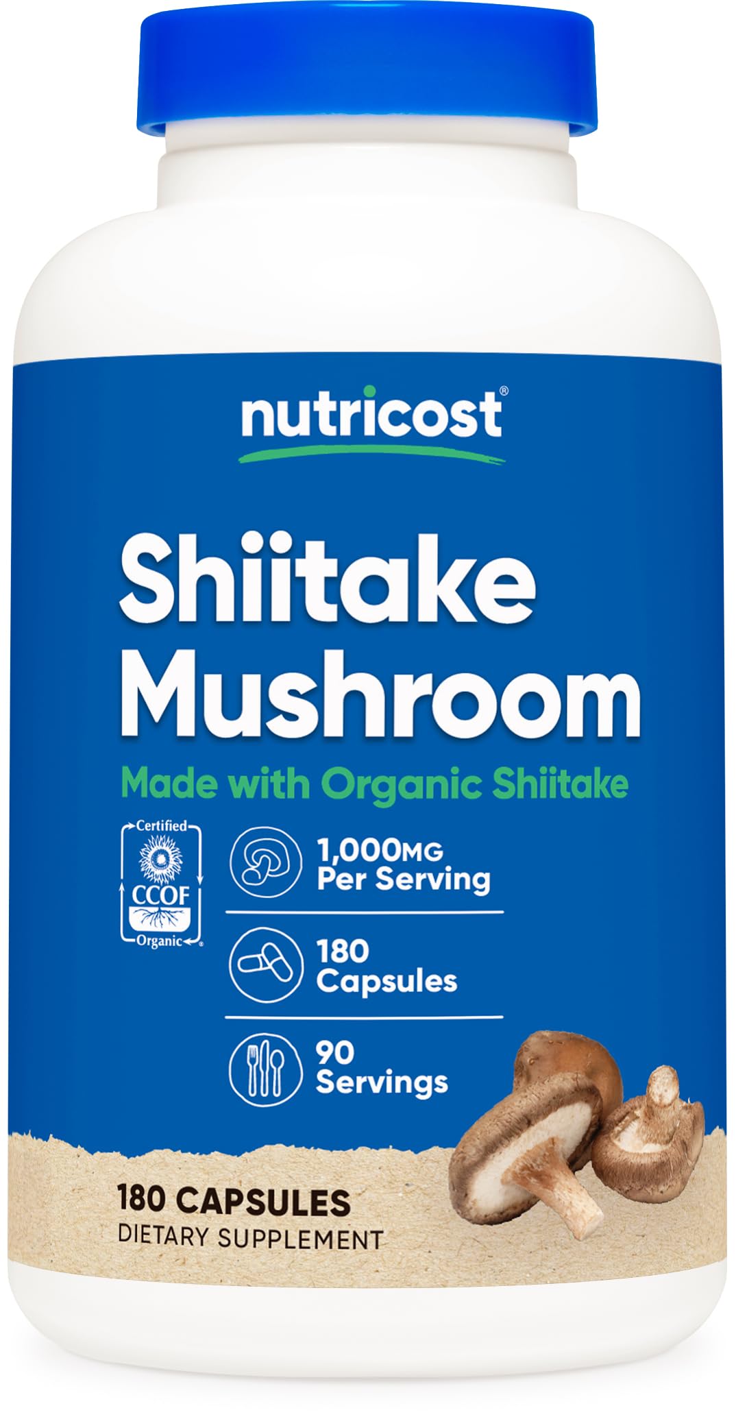 Nutricost organic shiitake mushroom capsules