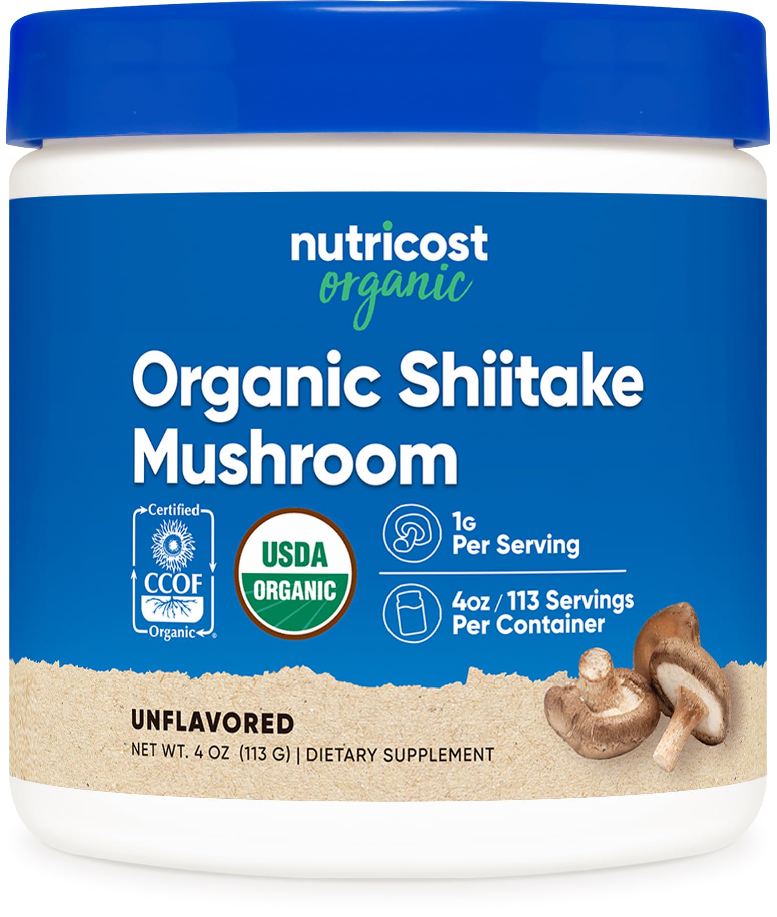 Nutricost organic shiitake mushroom powder