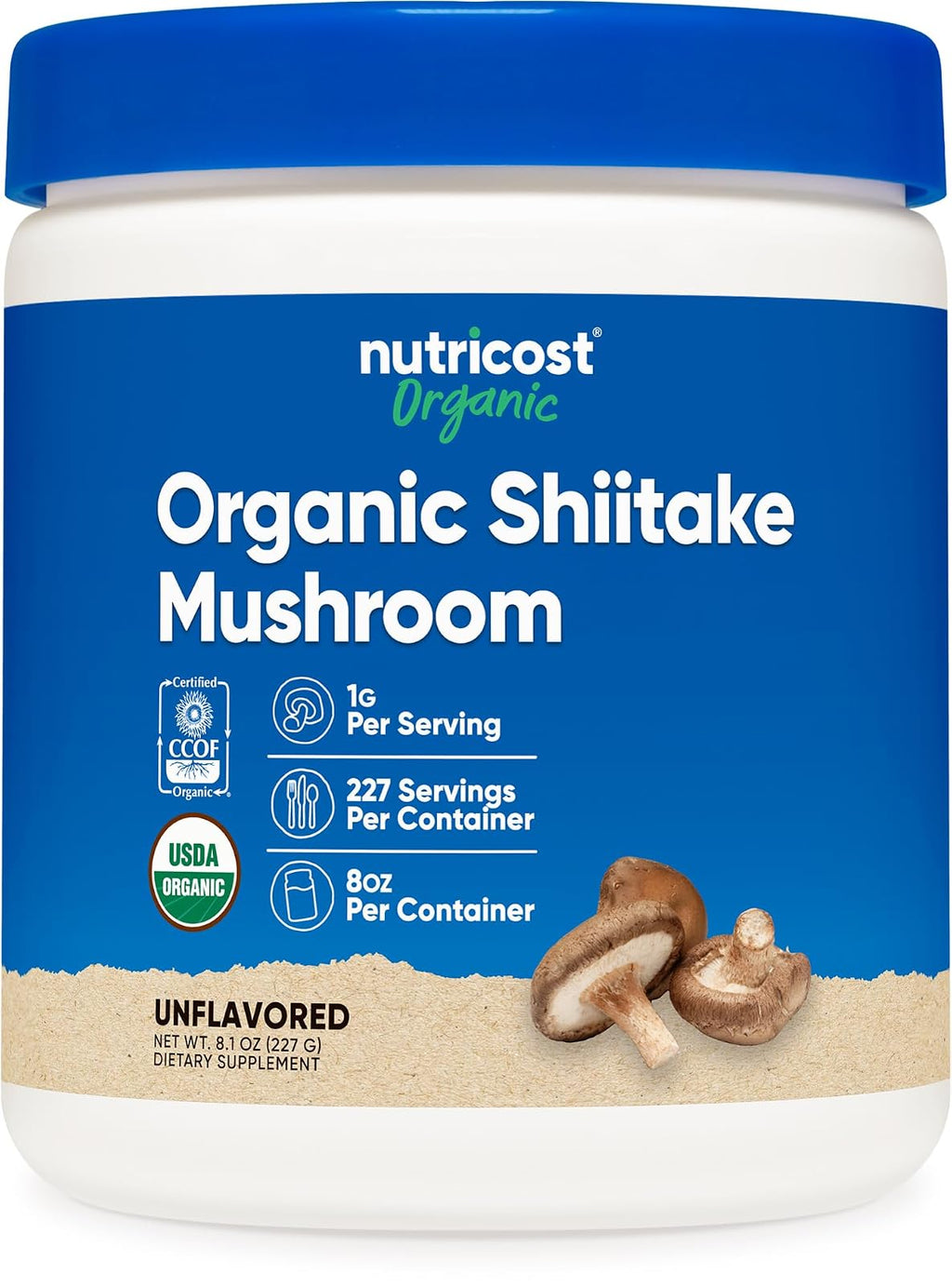 Nutricost organic shiitake mushroom powder