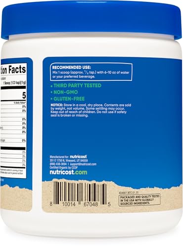 Nutricost organic spinach for energy