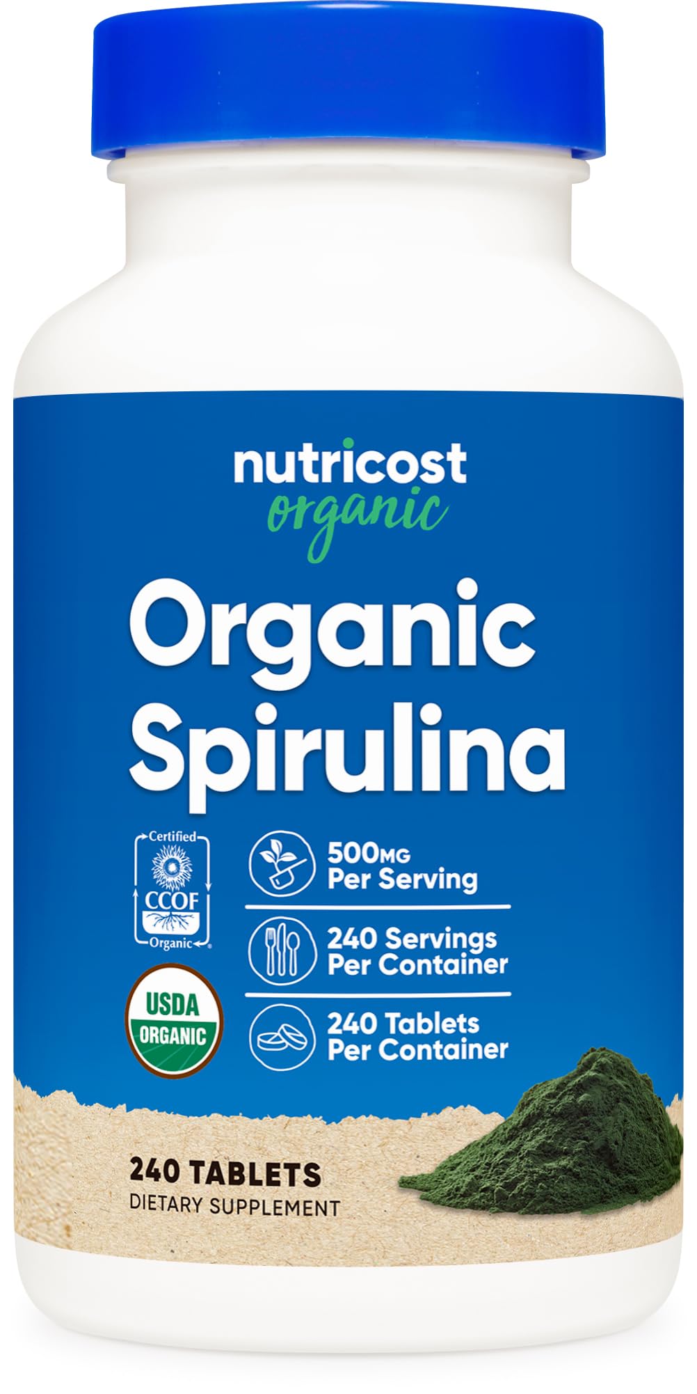 Nutricost organic spirulina tablets