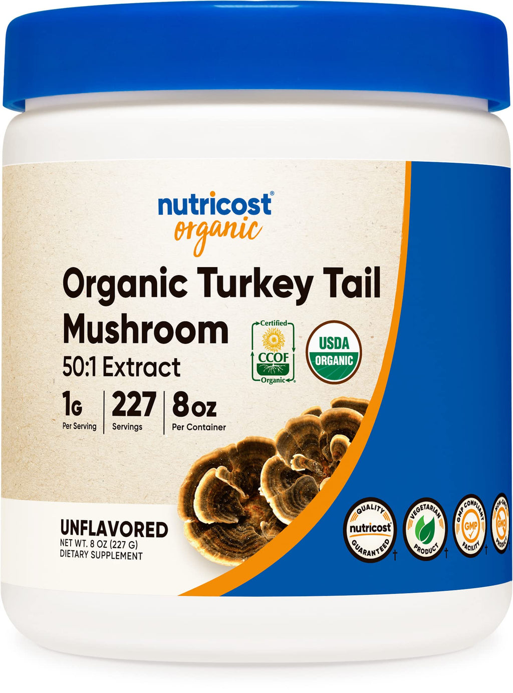 Nutricost organic turkey tail mushrooms