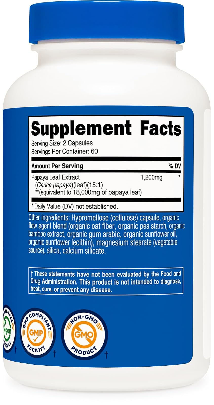 Nutricost papaya leaf health boost