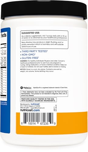 Nutricost peach mango energy powders
