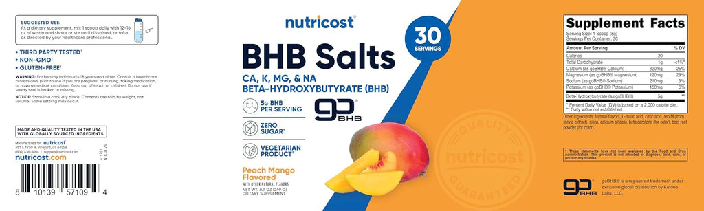 Nutricost peach mango flavour mix
