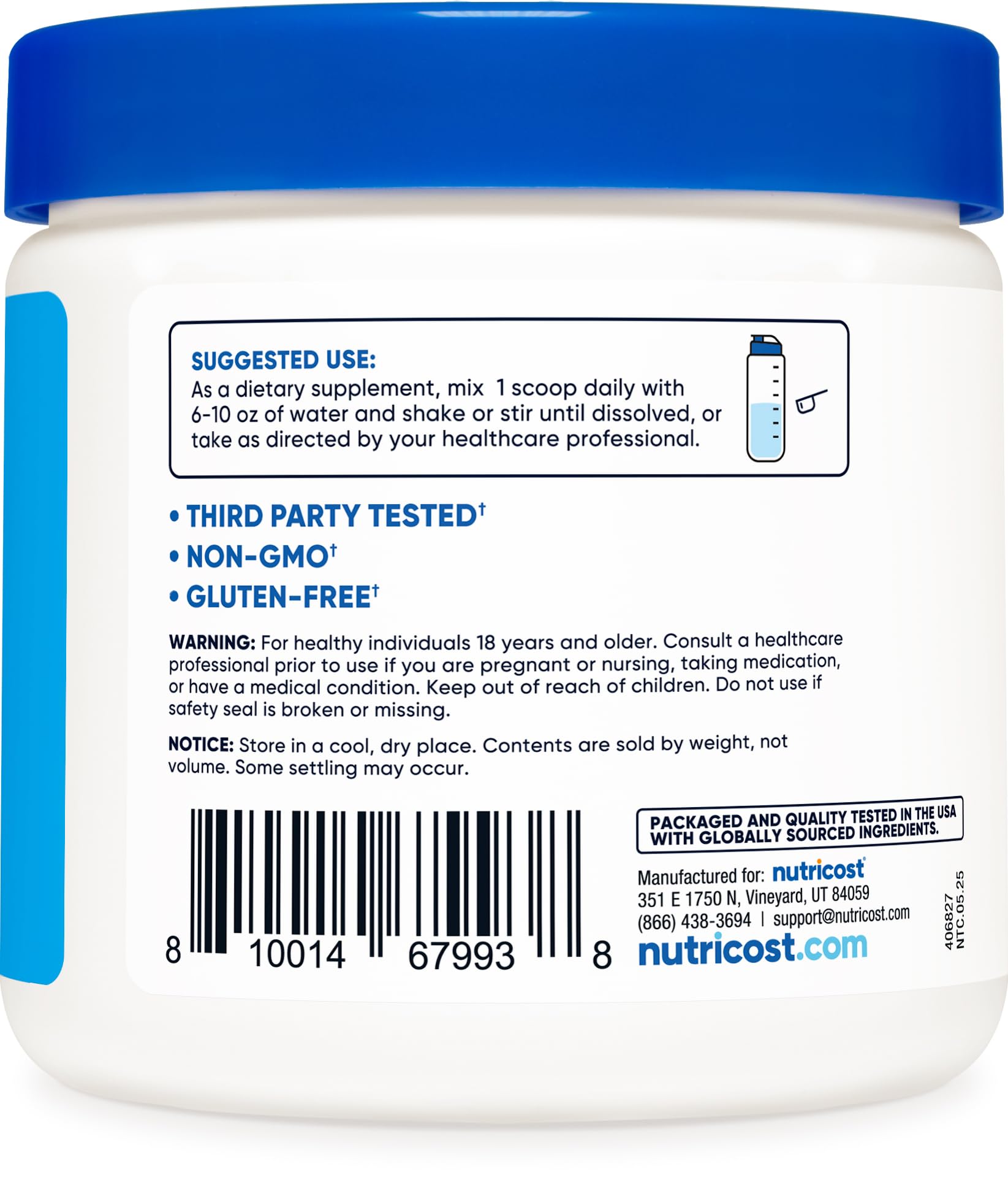 Nutricost potassium for muscle recovery