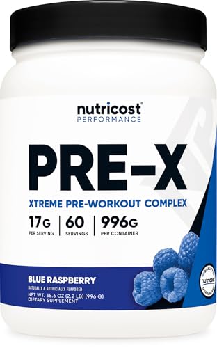 Nutricost pre-workout blue raspberry flavor
