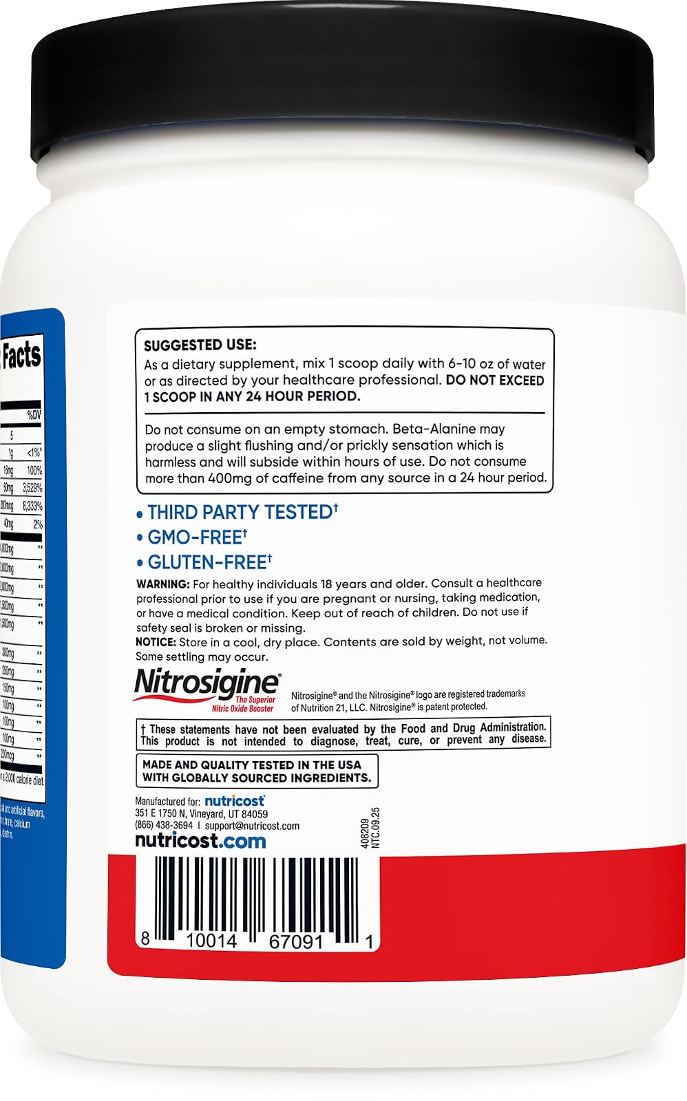 Nutricost pre-workout for endurance