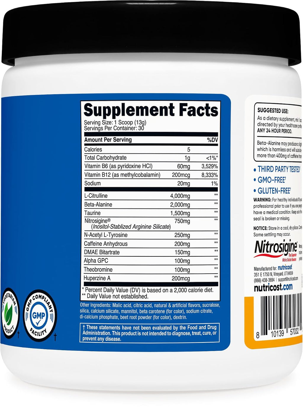 Nutricost pre-workout for enhanced performance
