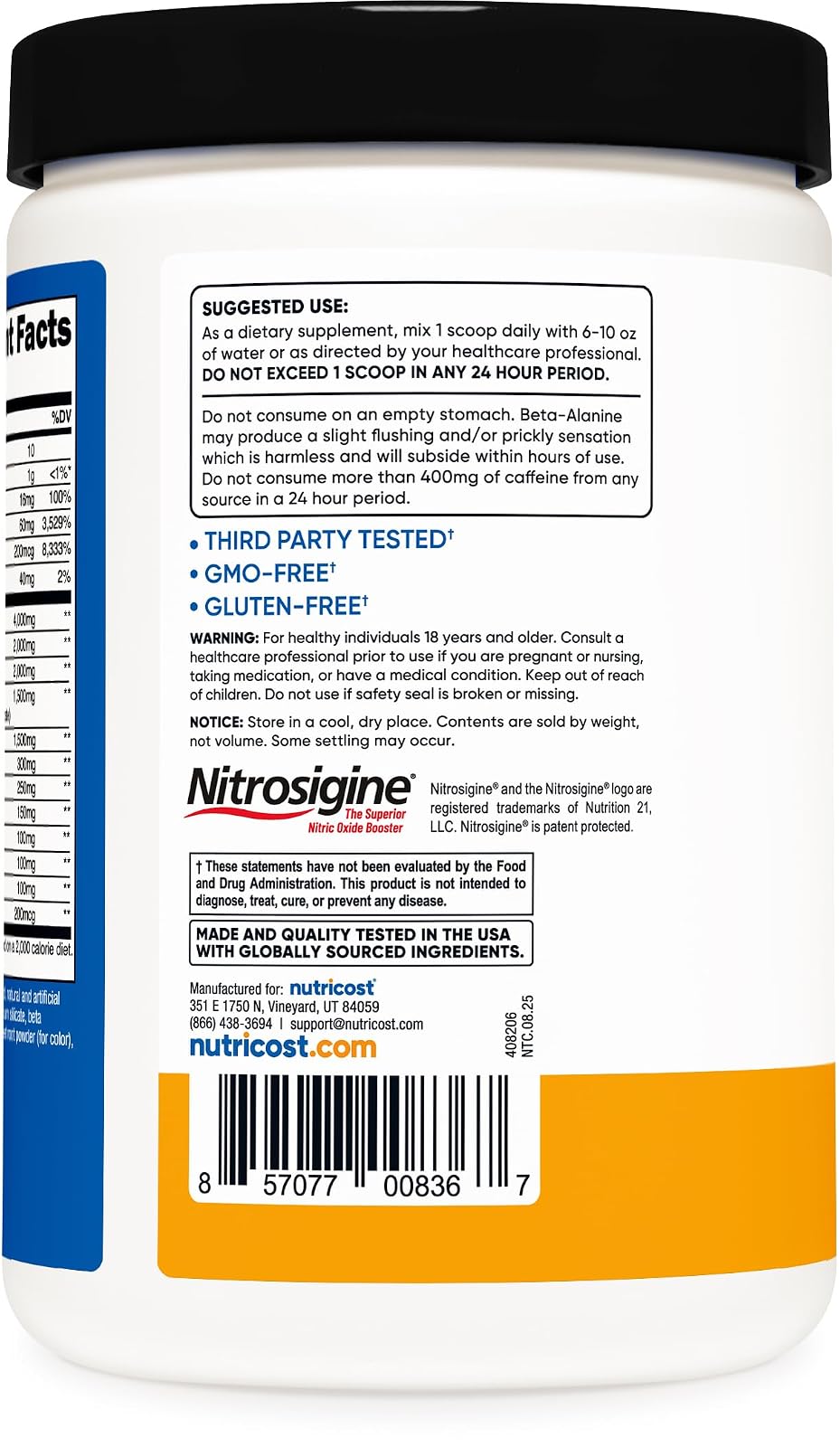 Nutricost pre-workout for improved endurance