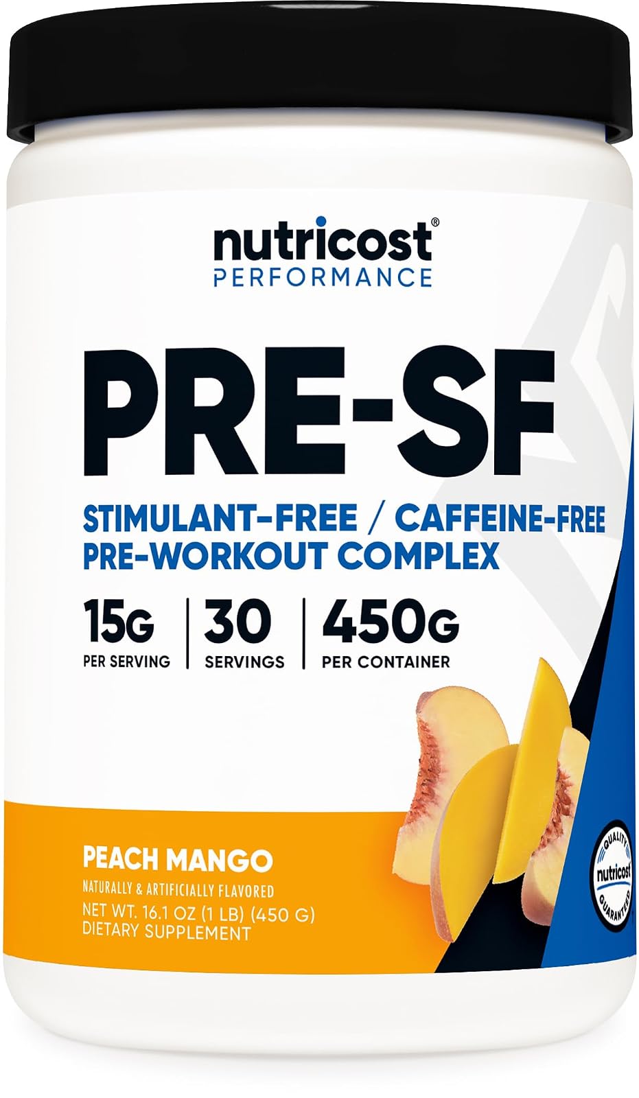 Nutricost pre-workout peach mango flavor
