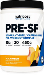 Nutricost pre-workout peach mango flavor