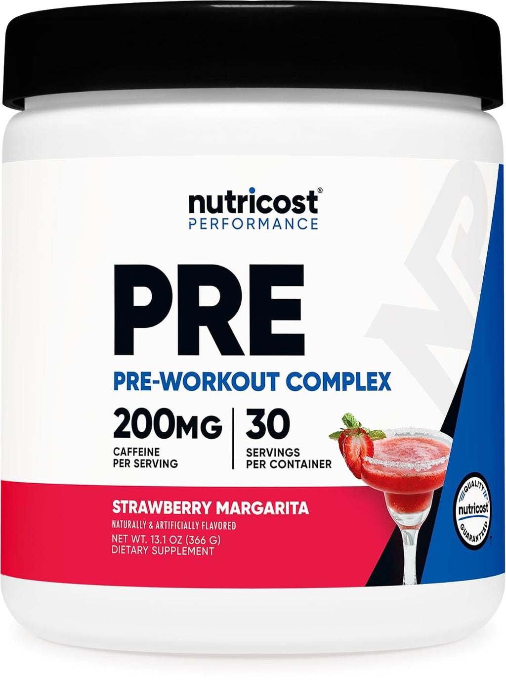 Nutricost pre-workout powder strawberry flavour