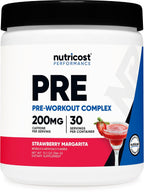 Nutricost pre-workout powder strawberry flavour