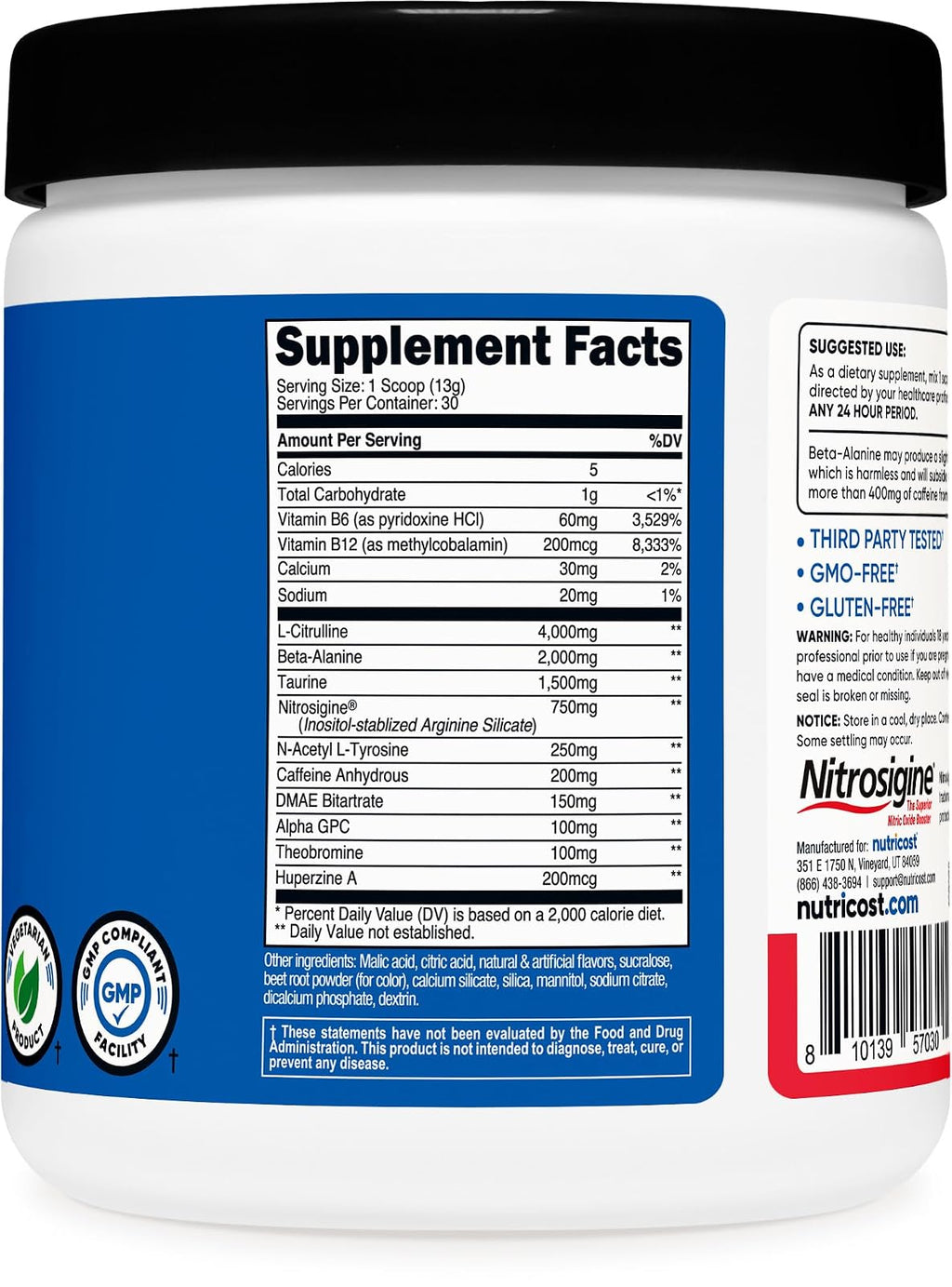 Nutricost pre-workout with great taste