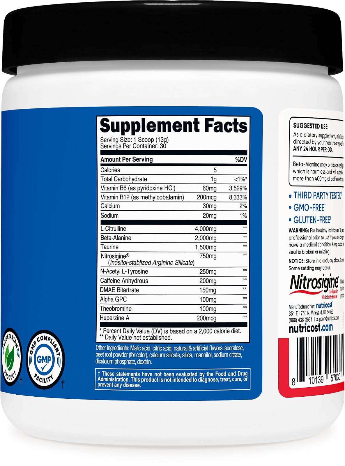 Nutricost pre-workout with great taste