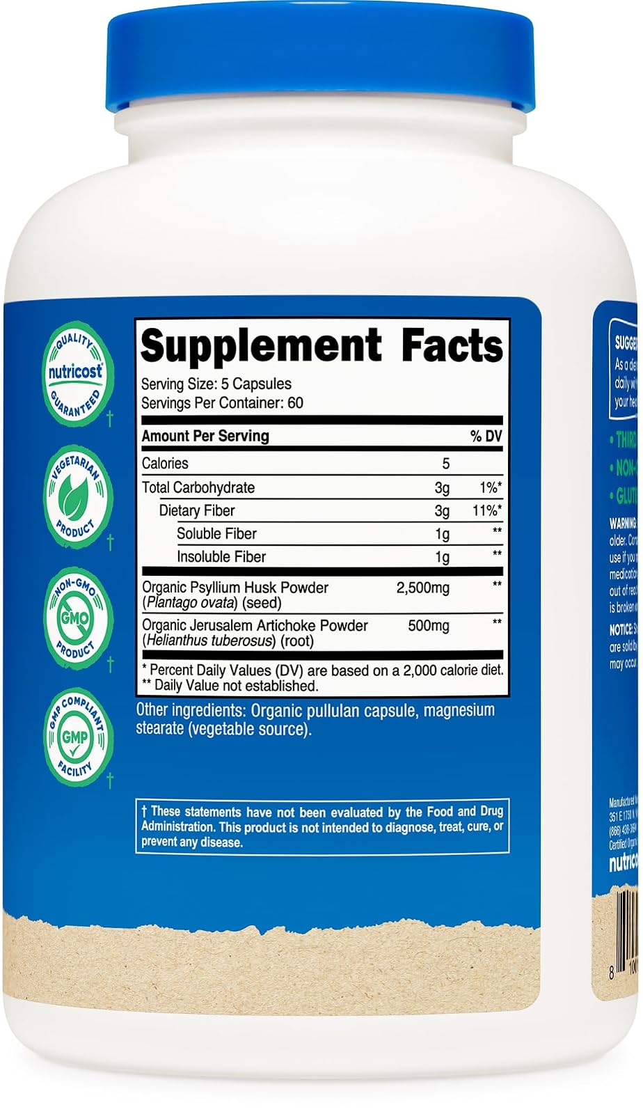 Nutricost prebiotic fiber for daily use