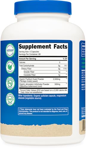 Nutricost psyllium capsules for constipation relief