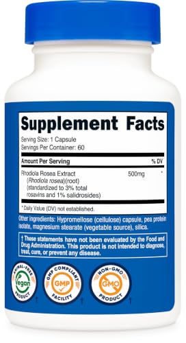 Nutricost Rhodiola Rosea stress management