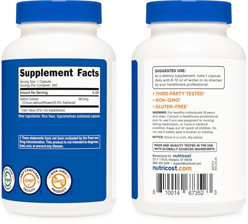 Nutricost saffron for stress relief
