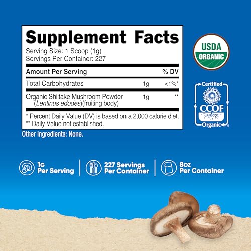 nutricost shiitake mushrooms for health