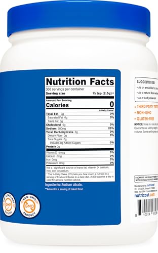 Nutricost sodium citrate for food preservation