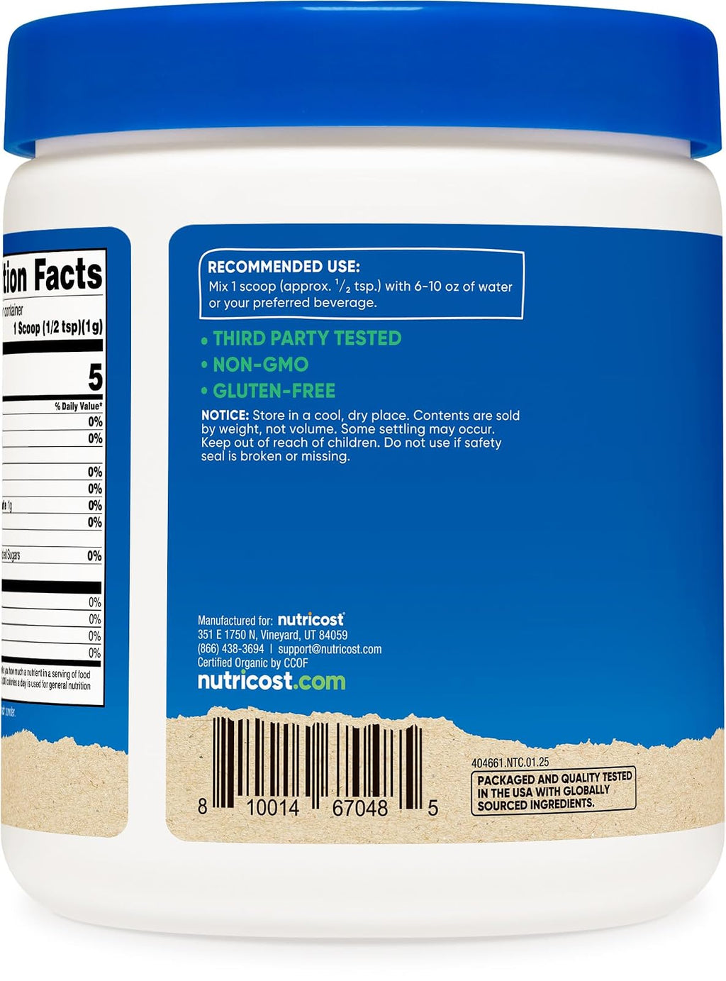 Nutricost spinach powder for kids