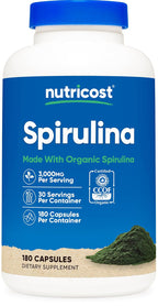 Nutricost spirulina 3000 mg capsules