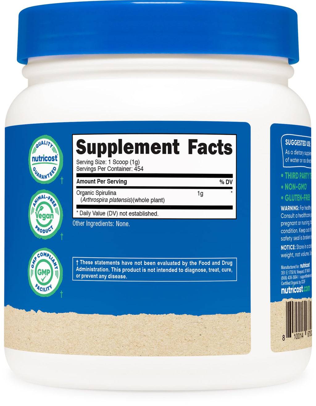 nutricost spirulina powder for athletes