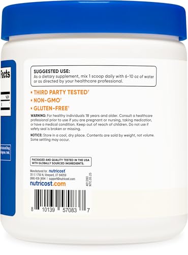 Nutricost taurine powder for workouts