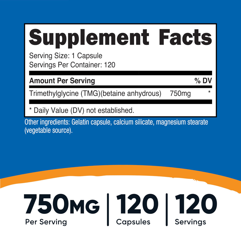 Nutricost TMG supports healthy metabolism