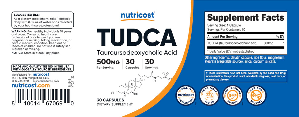 Nutricost Tudca capsules for daily use