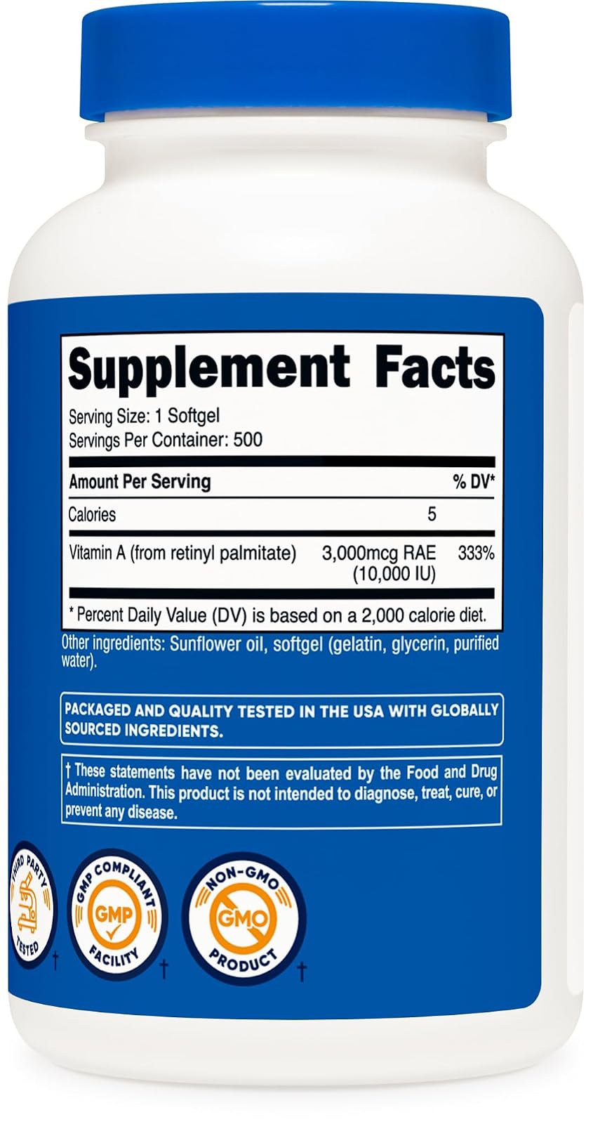 Nutricost vitamin A for skin health