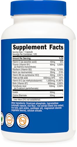 Nutricost vitamin b complex 120 count