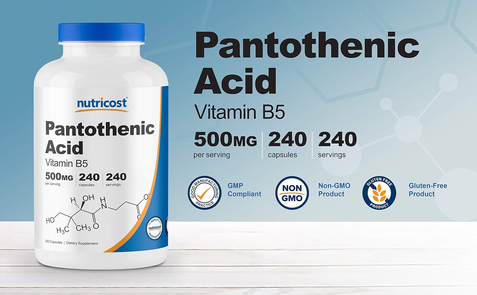 Nutricost Vitamin B5 for metabolism