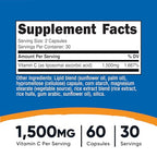 Nutricost Vitamin C 1500 mg supplement