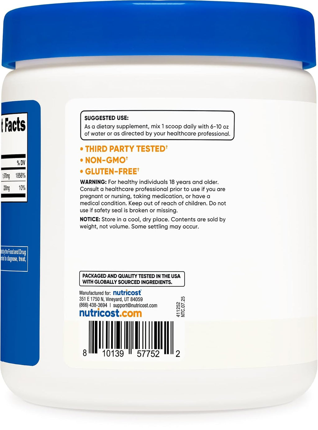 Nutricost vitamin C powder for daily use