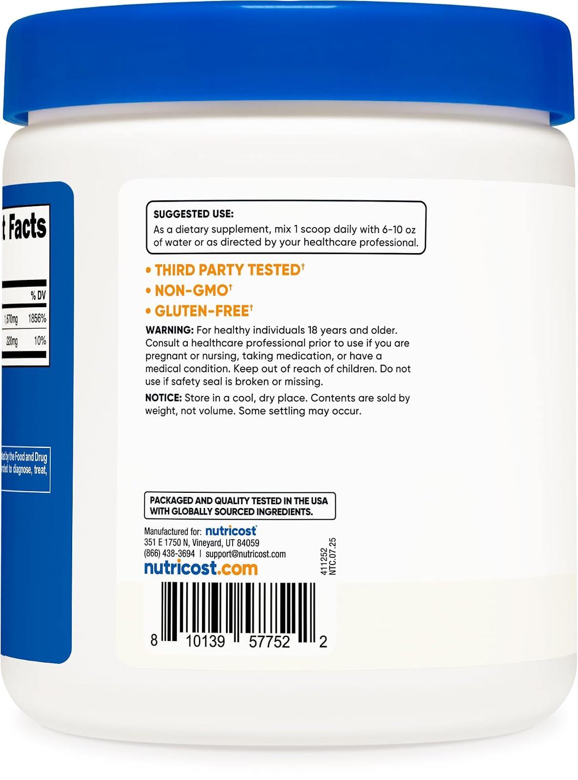 Nutricost vitamin C powder for daily use