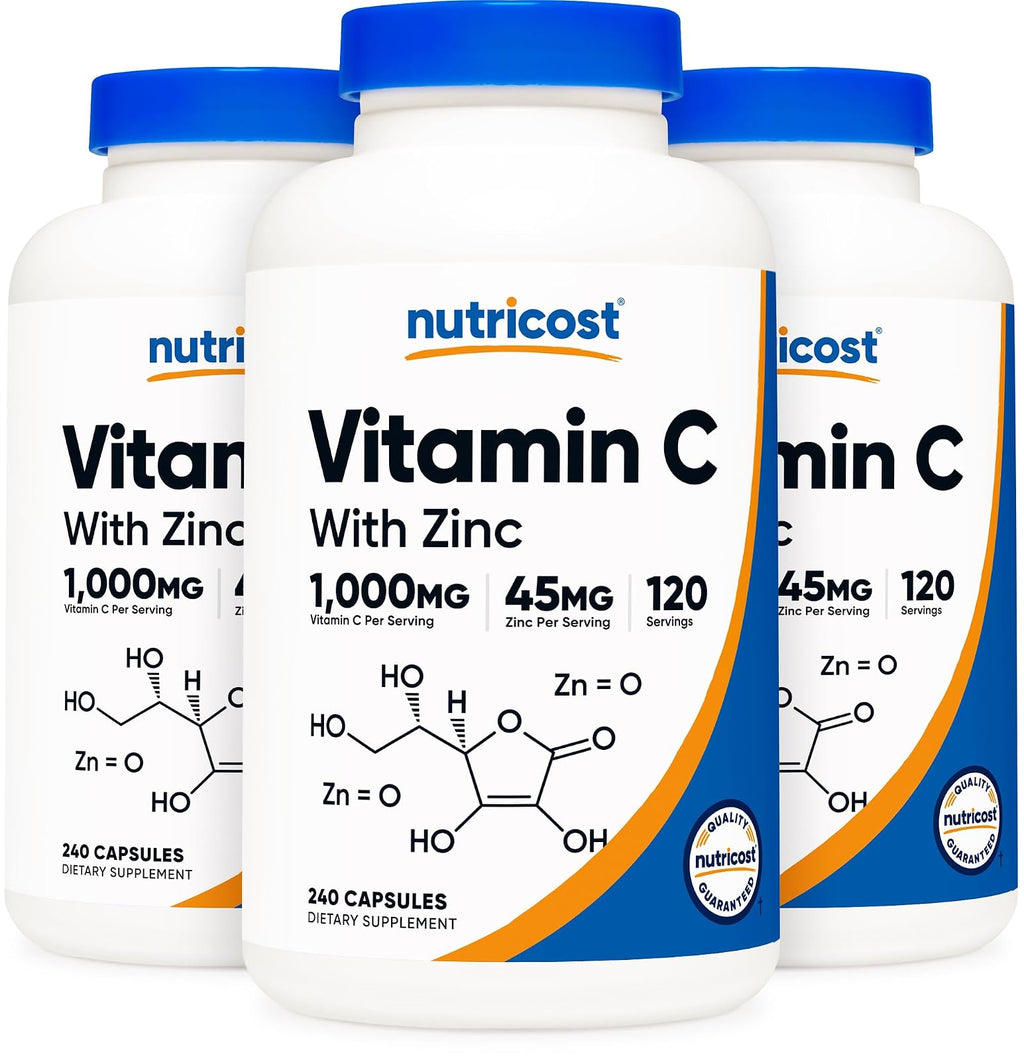 Nutricost Vitamin C with Zinc capsules