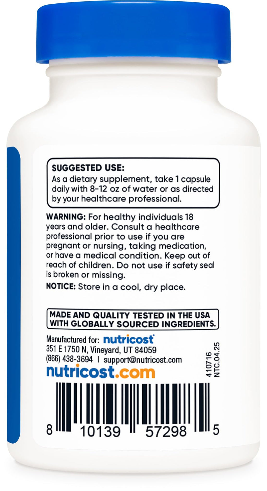 Nutricost vitamin capsules for mental clarity