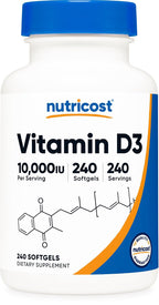 Nutricost Vitamin D3 10,000 IU benefits