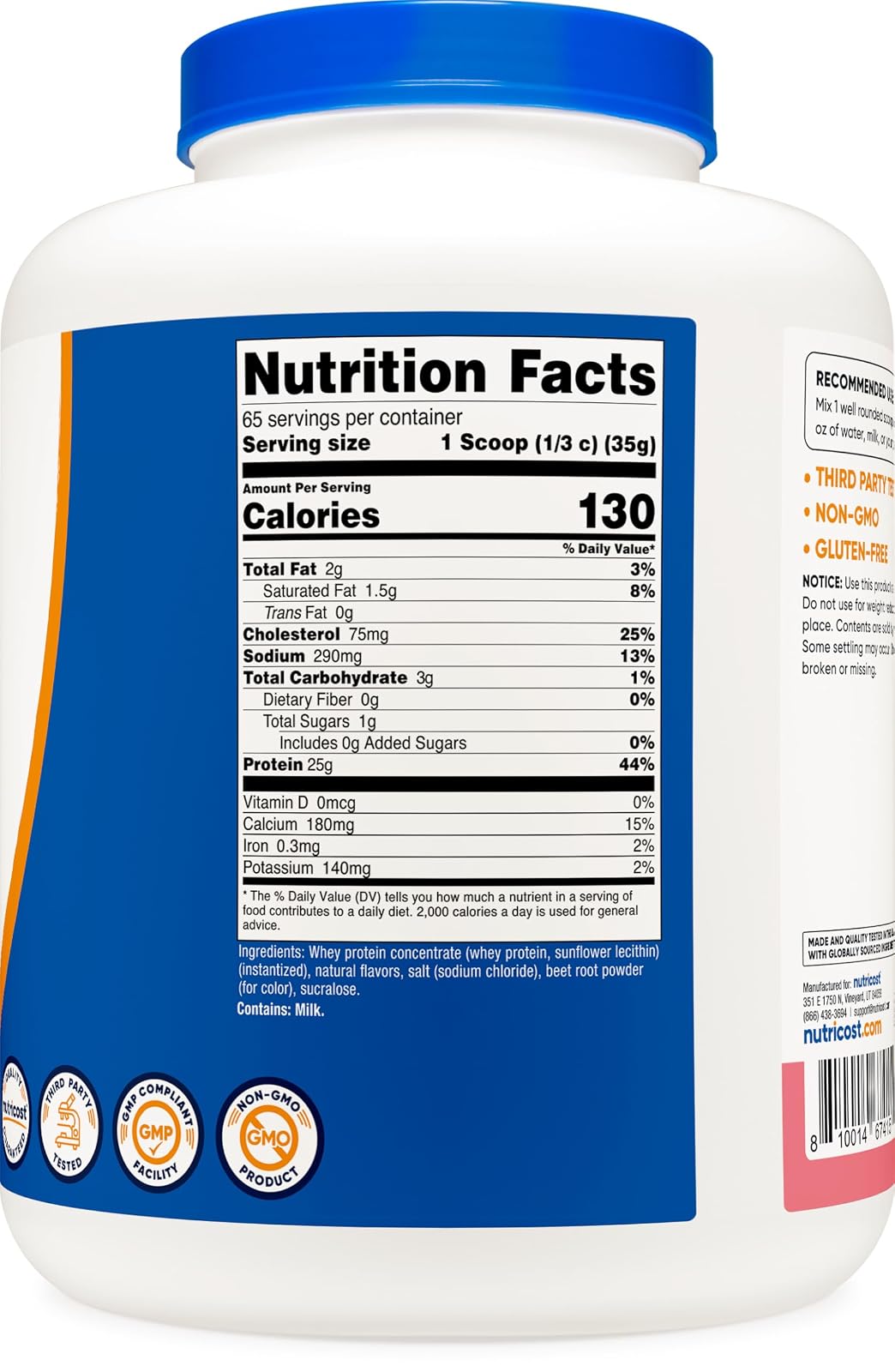 Nutricost whey protein for fitness