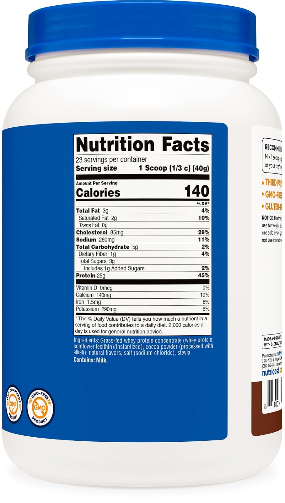 Nutricost whey protein for healthy smoothies