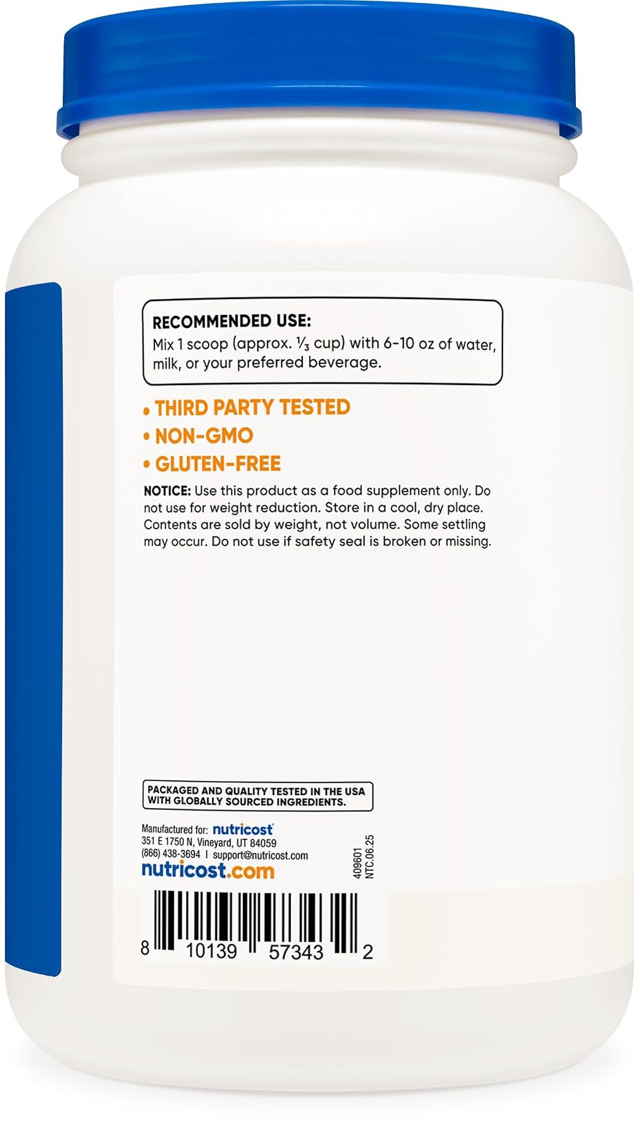Nutricost whey protein for muscle recovery