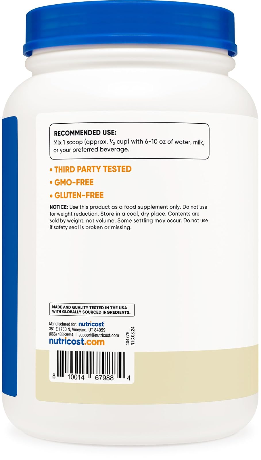 Nutricost whey protein for post-workout