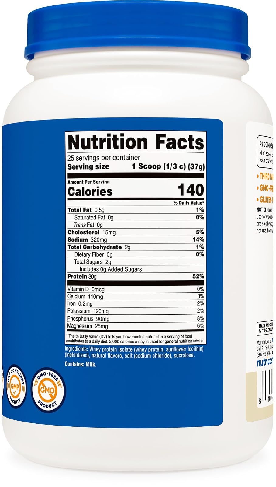 Nutricost whey protein isolate for baking